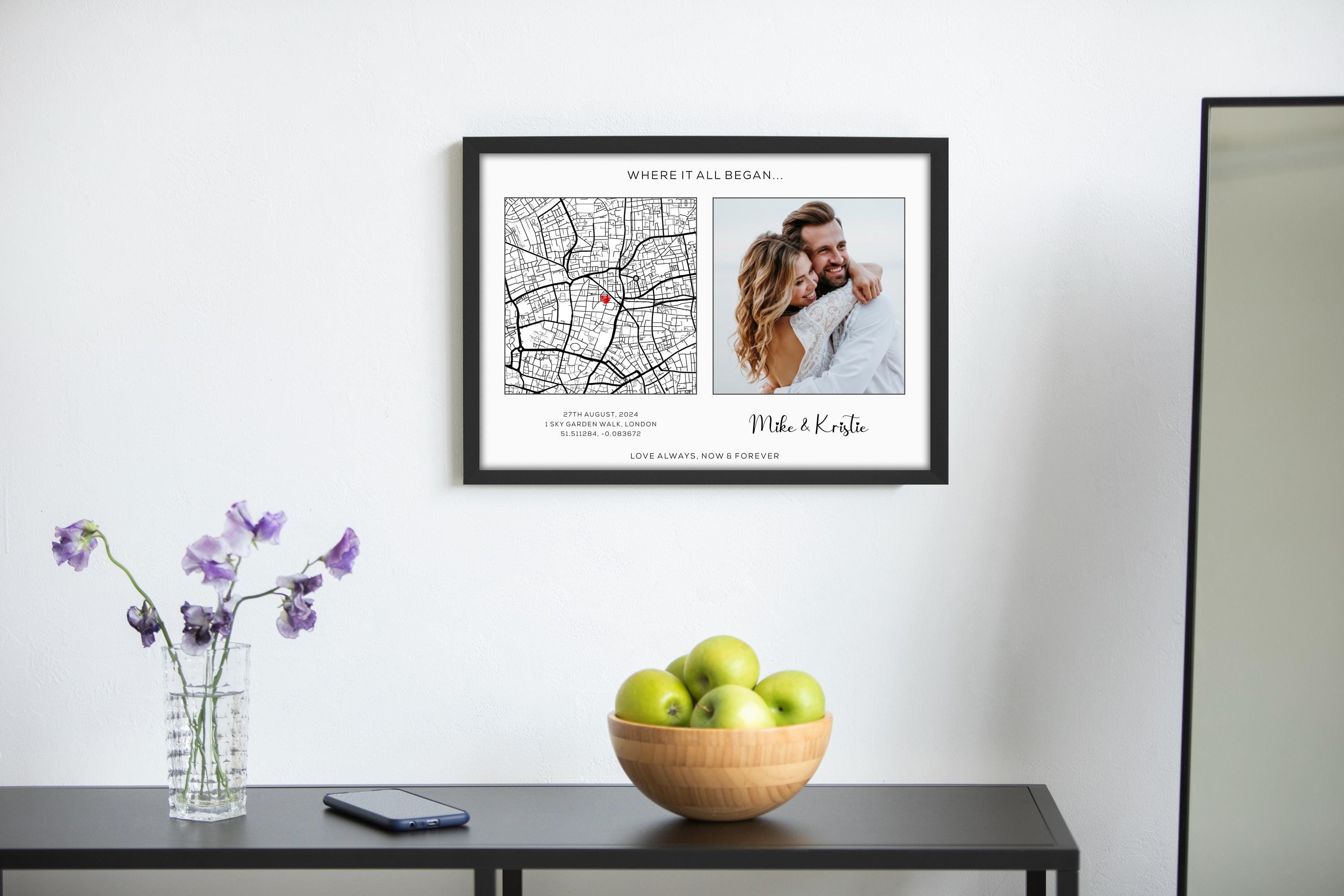 Personalized Where It All Began Poster, Anniversary Gifts, Engagement ...