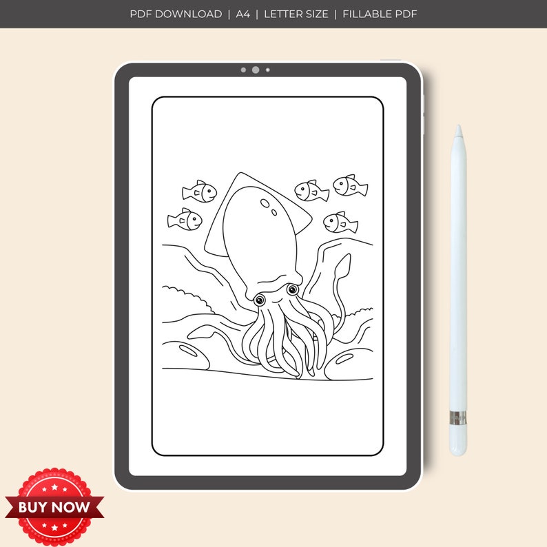 SEA Animals Coloring Sheet, Printable SEA Animals Coloring Sheet ...
