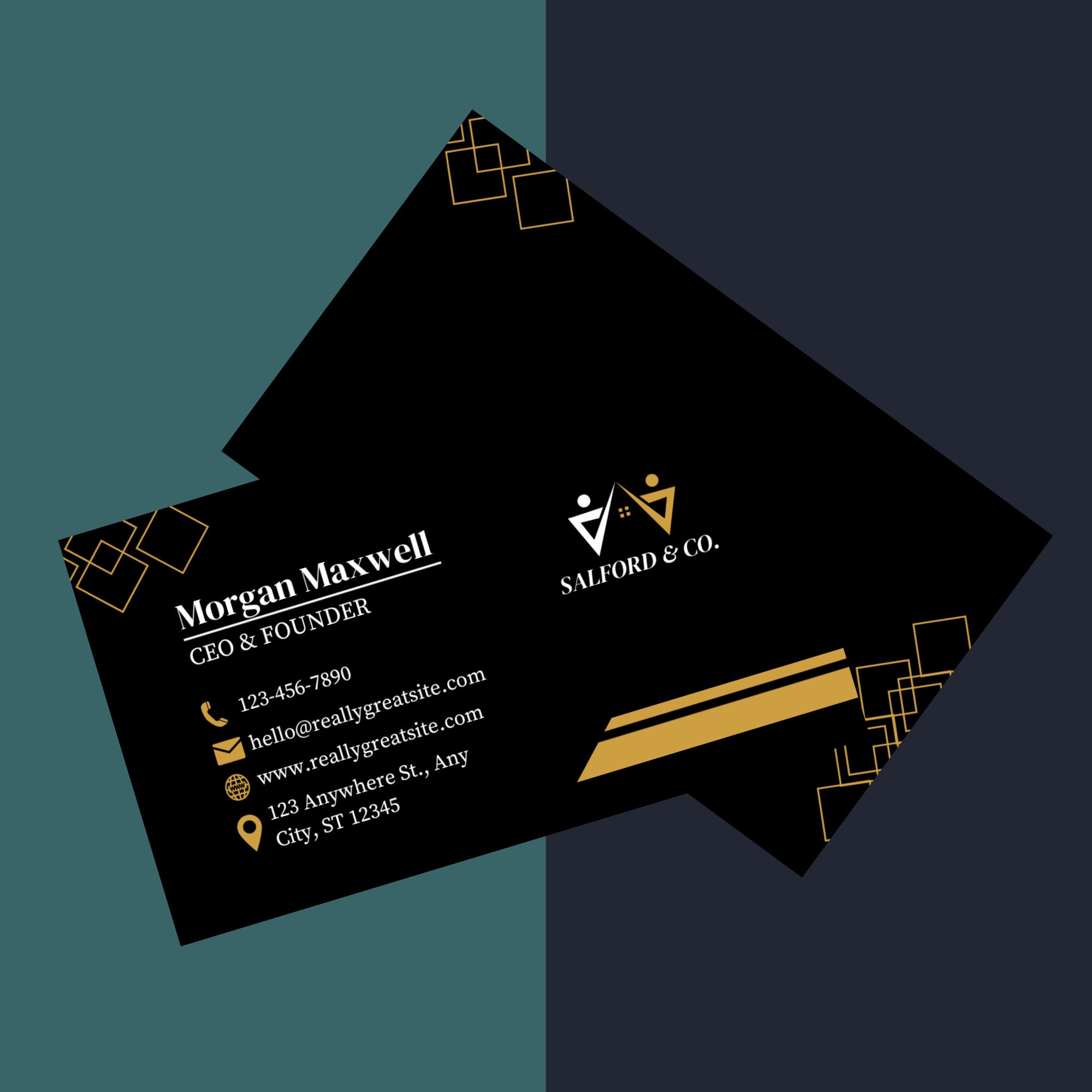 Official Business Card Template Printable and Digital Customizable ...