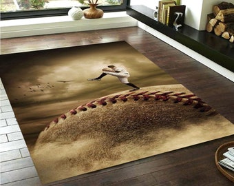 Baseball Rug for Kids - Etsy