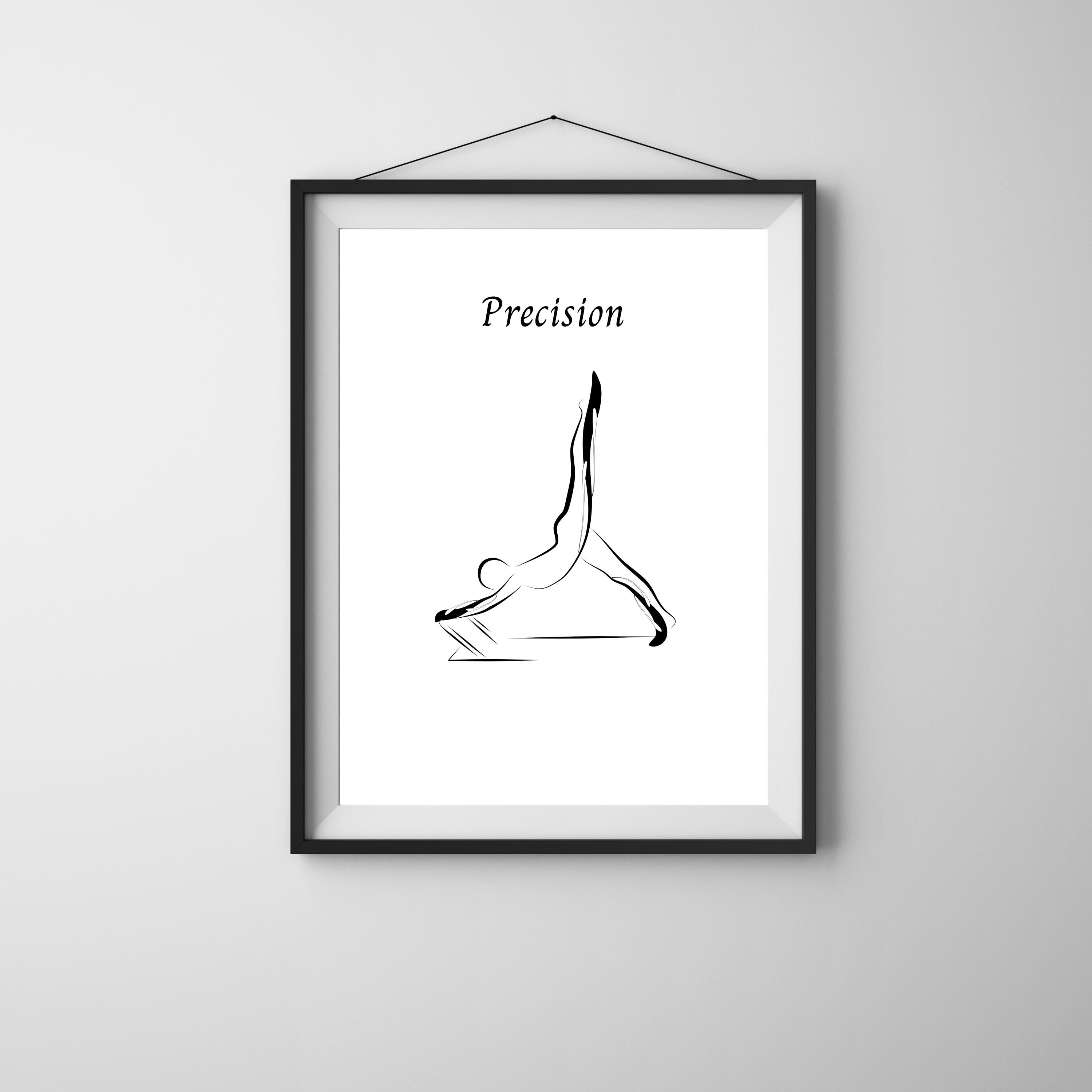 Pilates Principles Art Print Set: Minimalist Studio Decor (digital ...