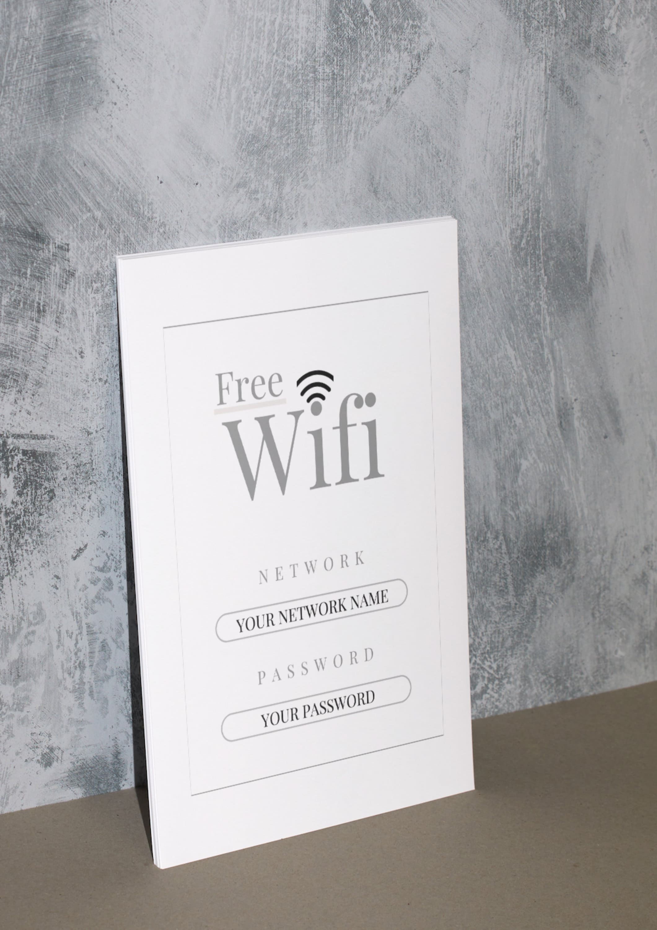 Custom Wifi Password Sign Printable Wifi PDF Personalized - Etsy