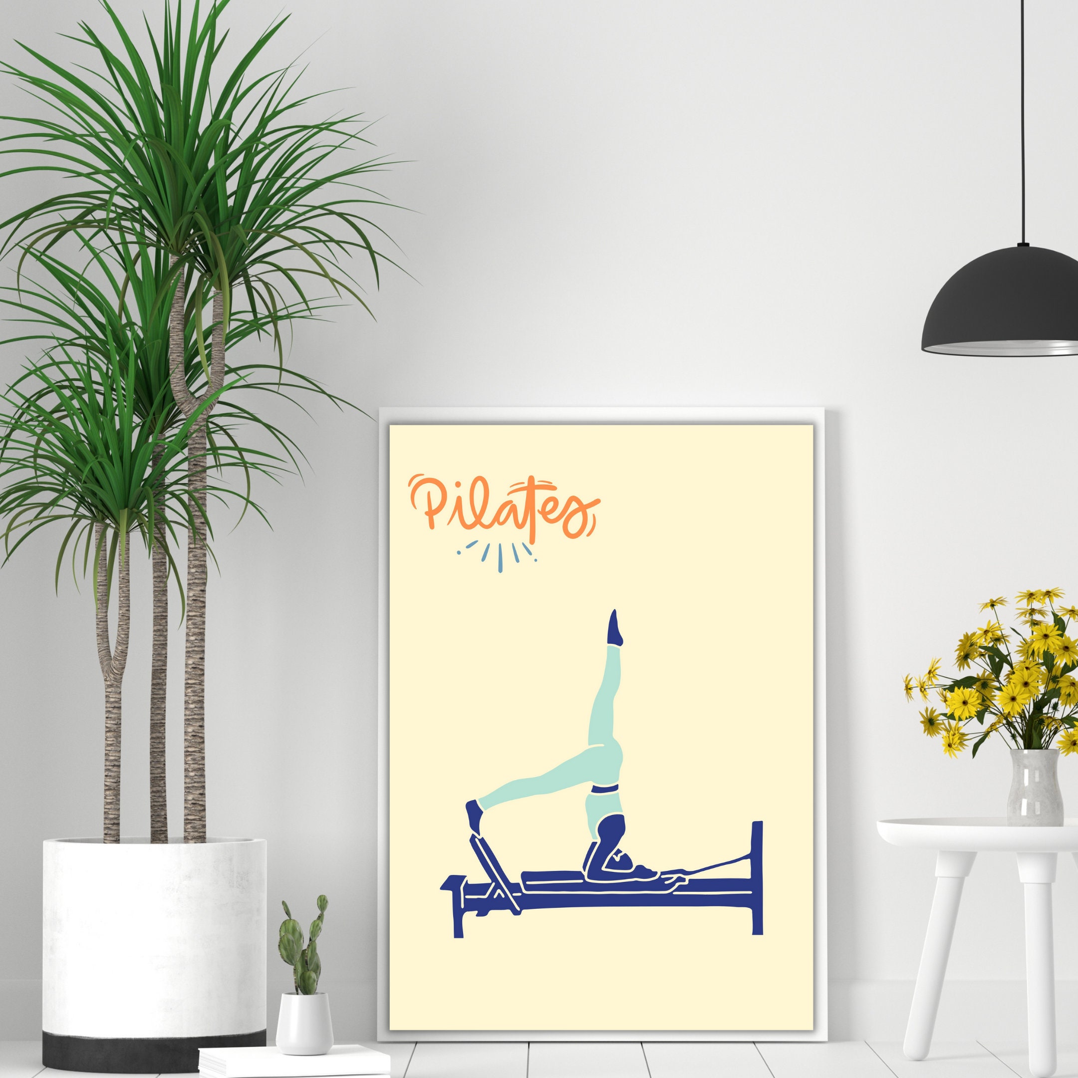 PILATES POSTER. Pilates Reformer Wall Art. Pilates Art Print. Pilates ...