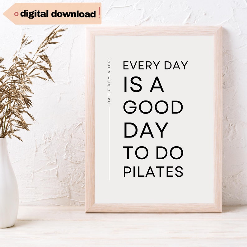 Pilates Quote Art Print: Beige Home Gym Decor (digital Download) - Etsy