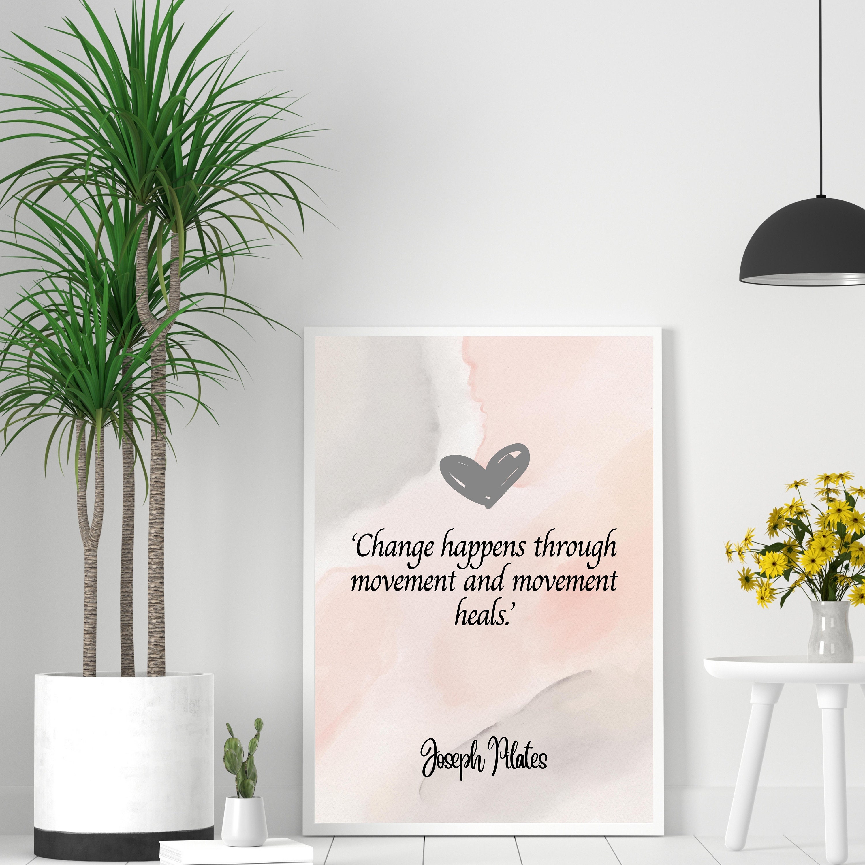 PILATES POSTER. Pilates Quote. Pilates Art Print. Pilates Wall Art ...