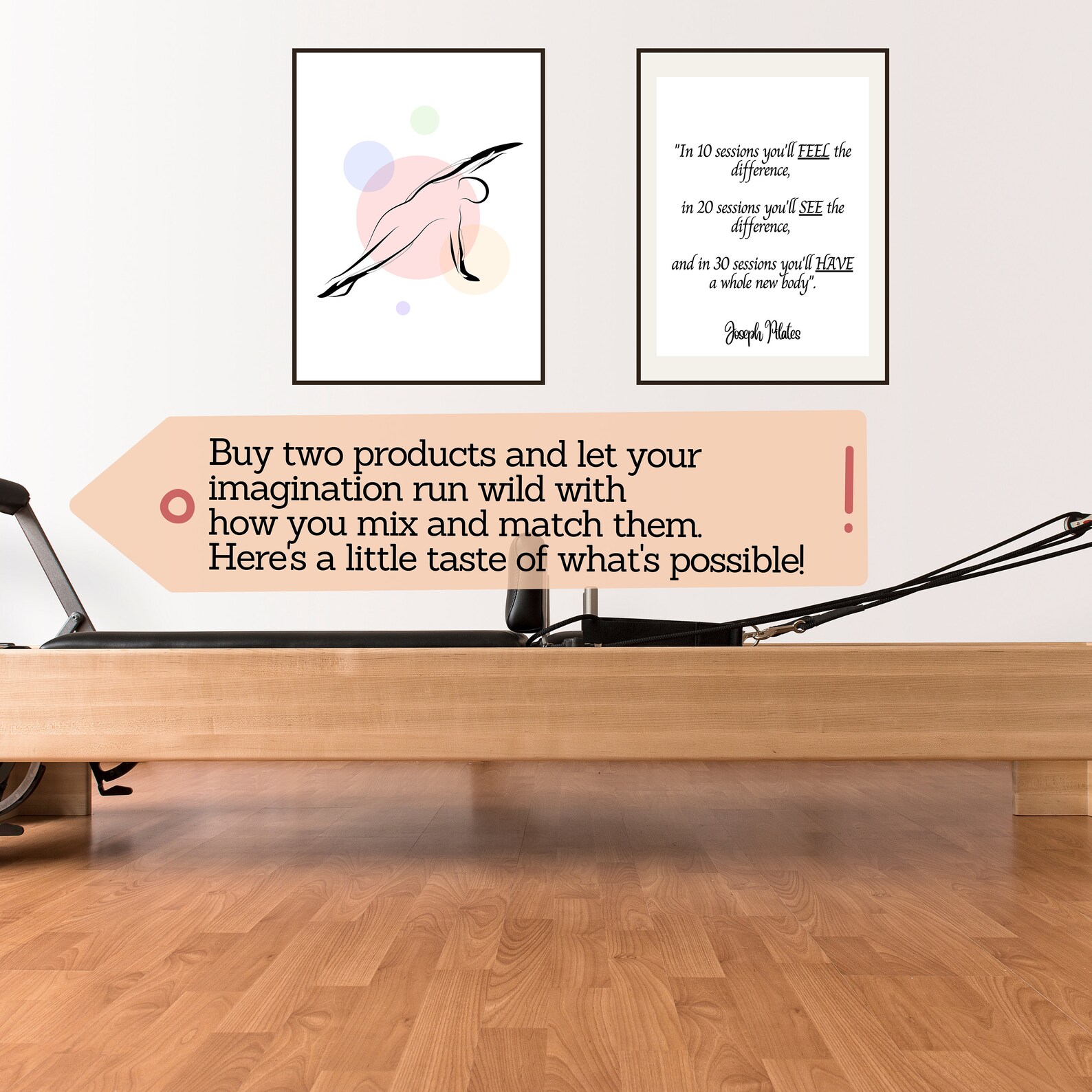PILATES POSTER. Pilates Mat/reformer Wall Art. Pilates Art Print ...