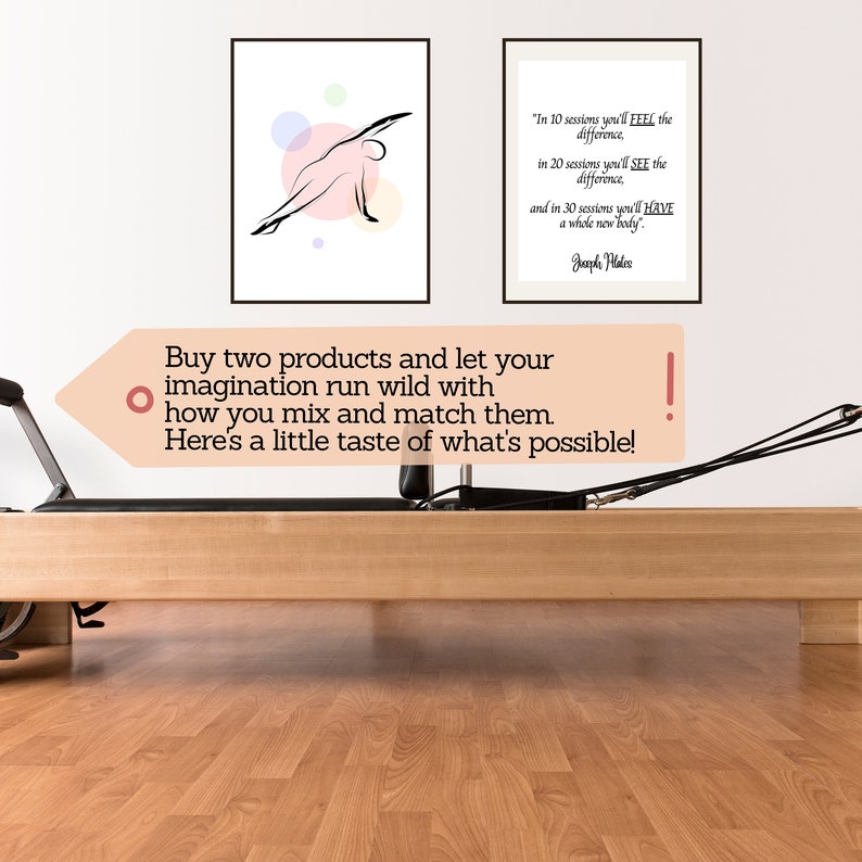 PILATES POSTER. Pilates Mat/reformer Wall Art. Pilates Art Print ...
