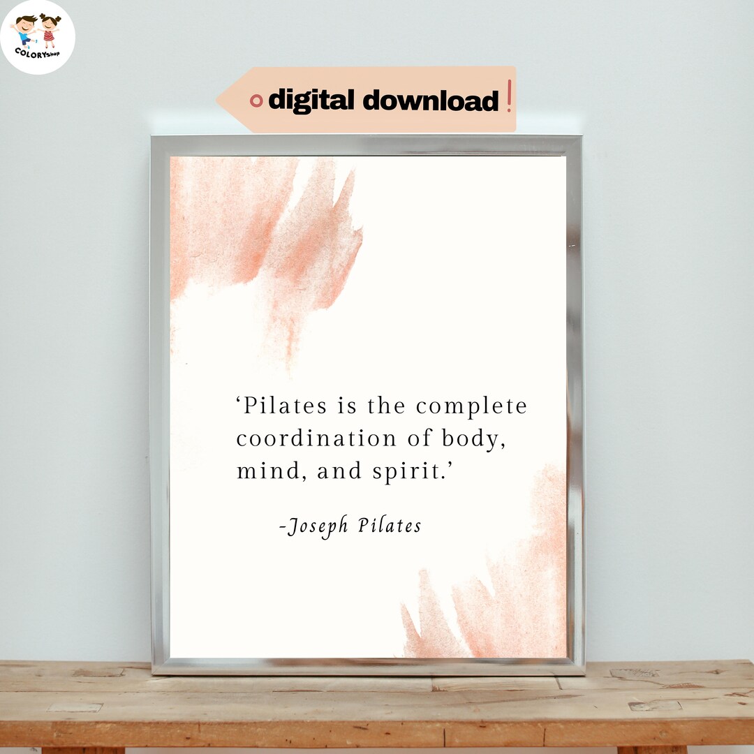 PILATES POSTER. Pilates Quote. Pilates Art Print. Pilates Wall - Etsy