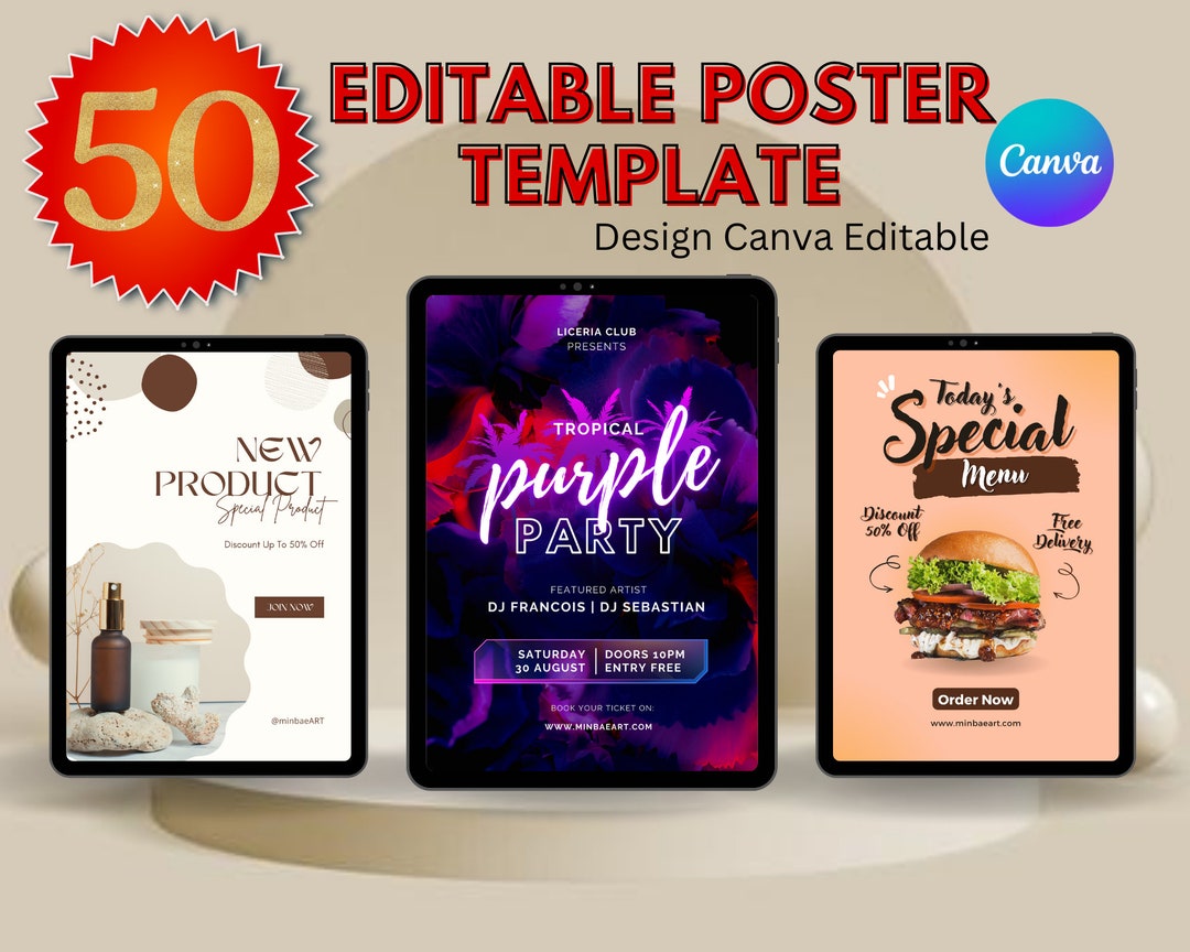 50 Editable Business Poster Template Event Poster - Etsy