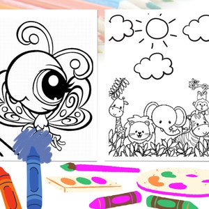 Coloring Pages for Kids 100 Printable Coloring Pages for - Etsy