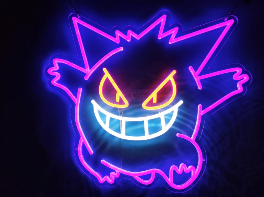 Pokemon Gengar Neon Sign Anime Neon Sign Game Room Light - Etsy