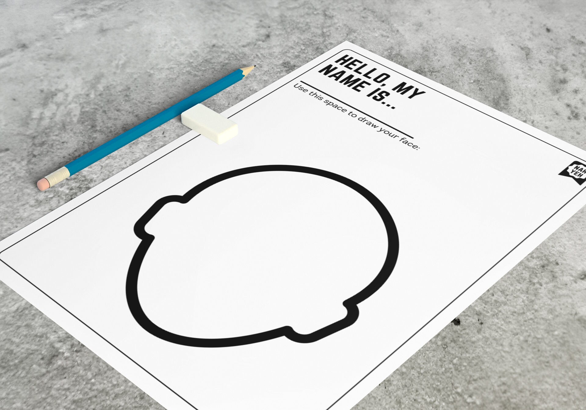 Classroom Icebreaker Drawing Face Activity Handout With - Etsy