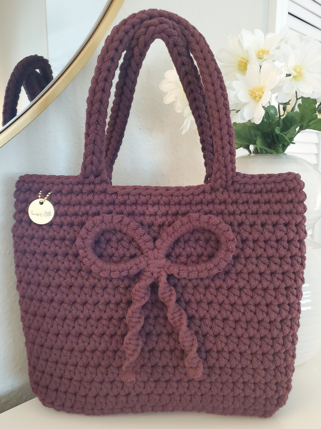 Crocheted Shoulder Bag/handbag /ladies Purse/crocheted Purse /boho Bag ...
