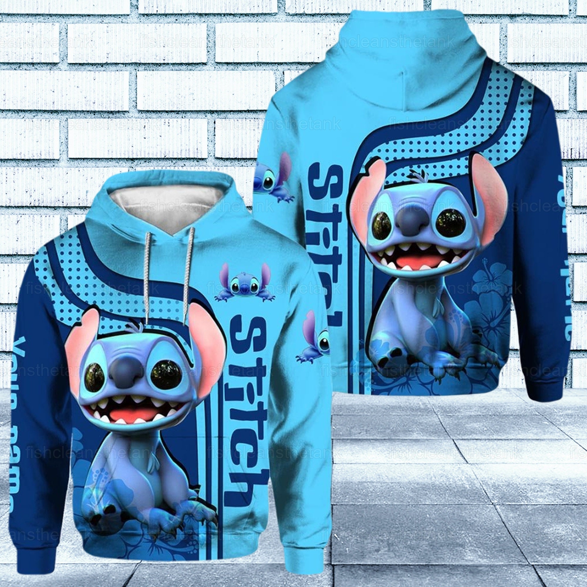 Personalized Stitch Hoodie, Disney Stitch 3D Hoodie, Stitch Lover Gifts ...