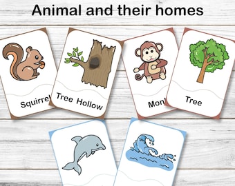Young & Adult Animal Matching Cards - Printable Toddler Montessori ...