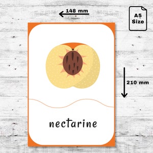 12 PDF Digital Printable Fruits and Vegetables Flashcards, Flashcards ...