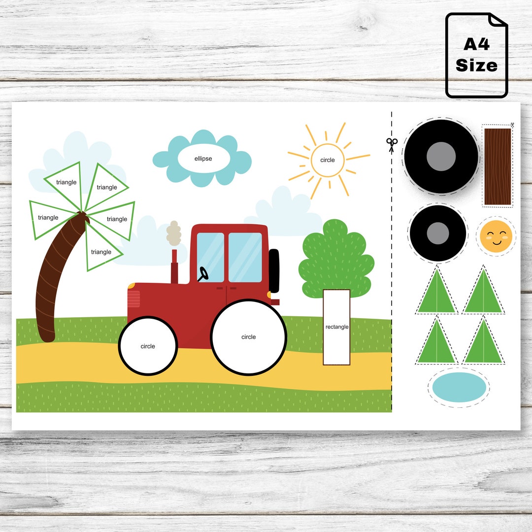 Shape Matching Game: Printable Puzzle Flashcards (PDF) - Etsy