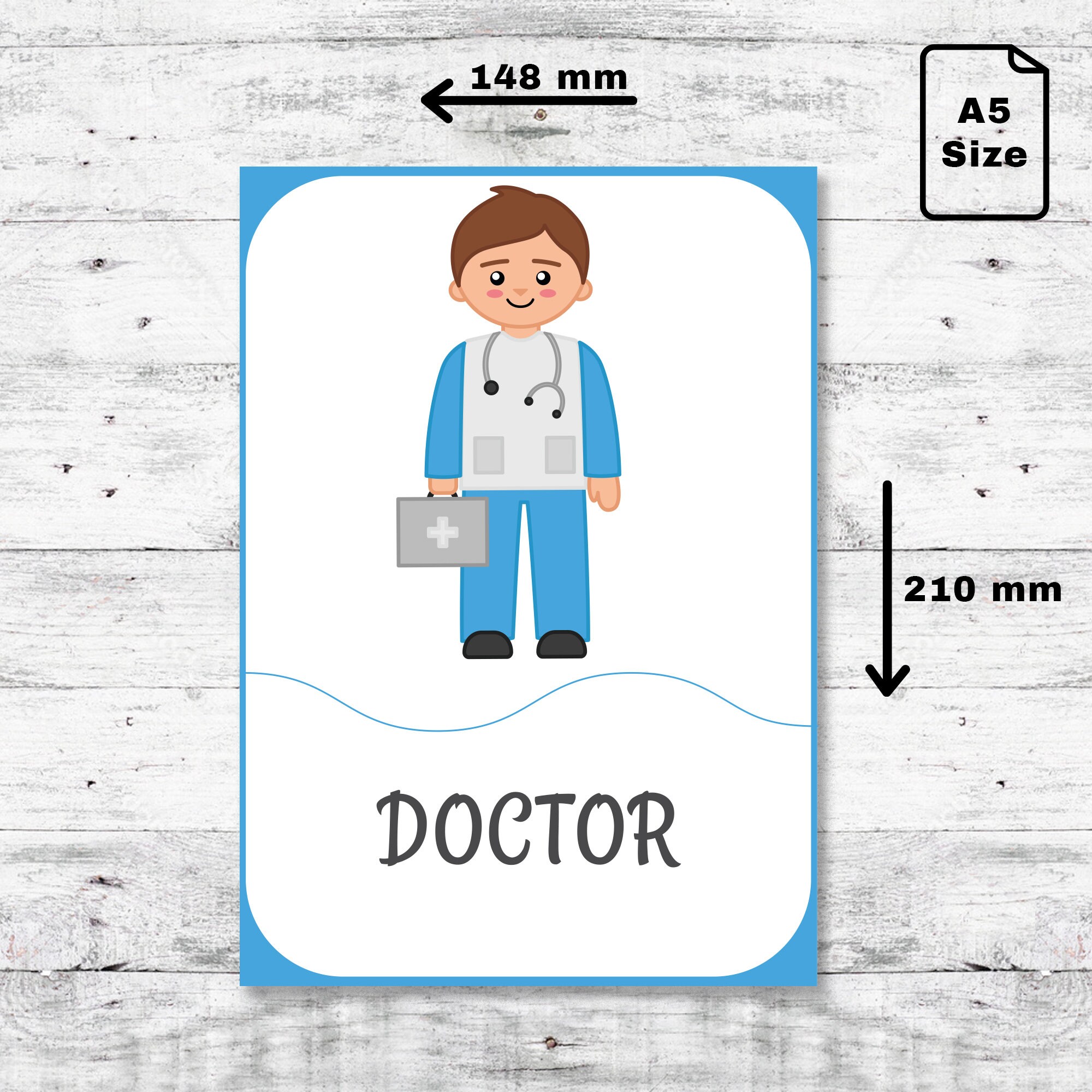 Occupation Printable Flash Cards, Kindergarten Printable Flash Cards ...