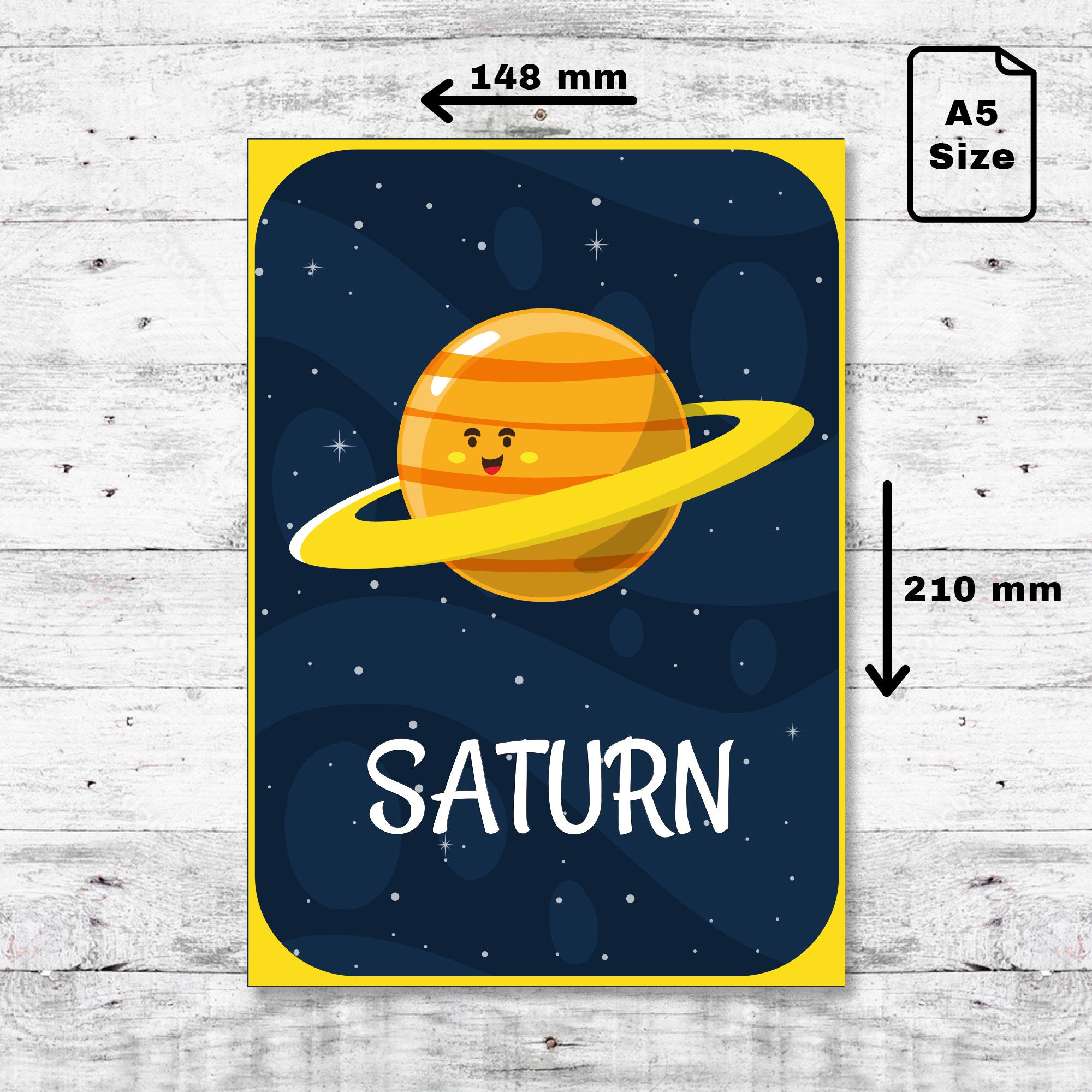 Solar System Flash Cards: Preschool Learning Printables (PDF) - Etsy