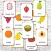 12 PDF Digital Printable Fruits and Vegetables Flashcards, Flashcards ...
