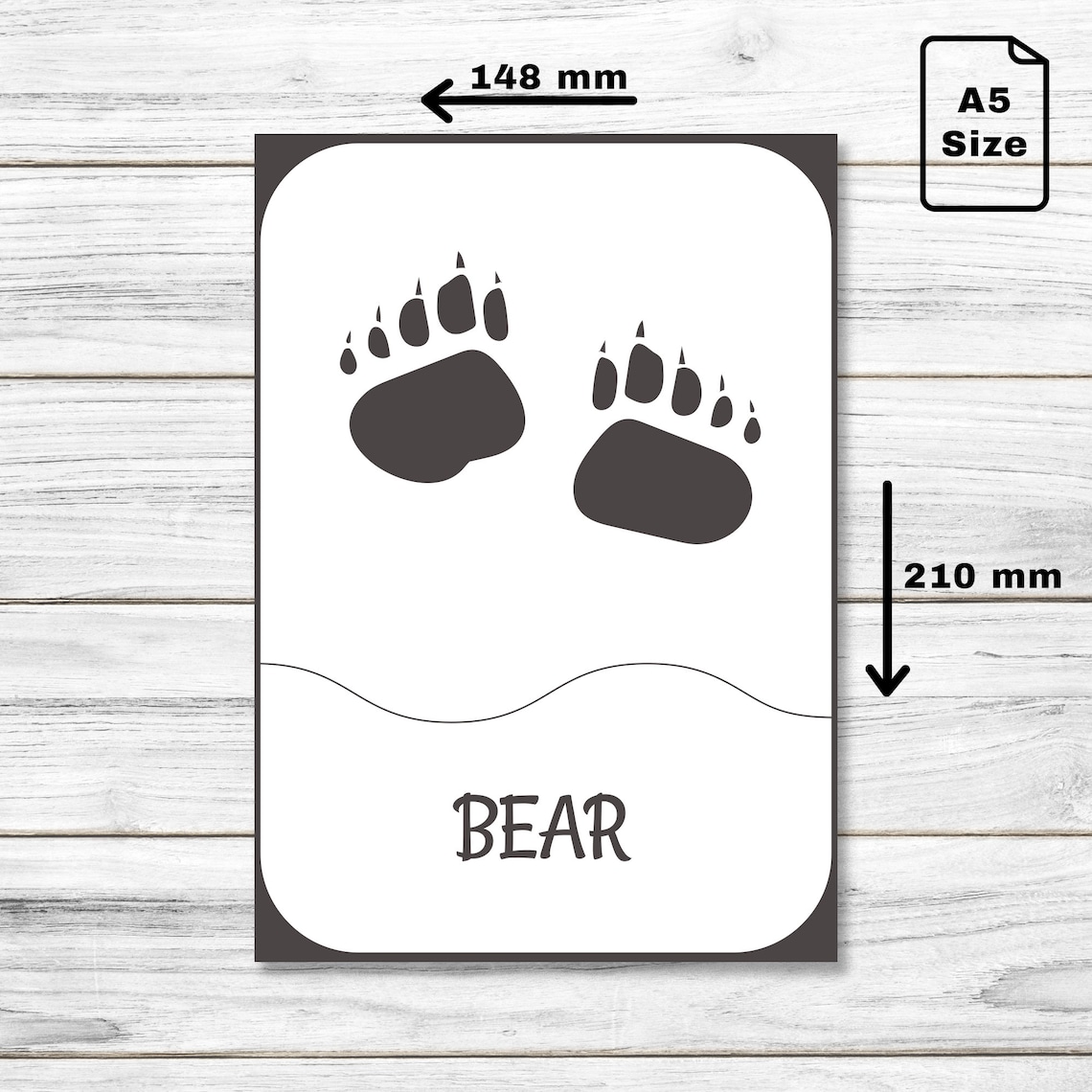 Printable Animal Footprints Flashcard - Printable Animals With ...