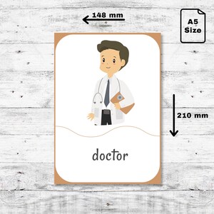29 Professions Flash Cards: Kindergarten Printable (PDF) - Etsy
