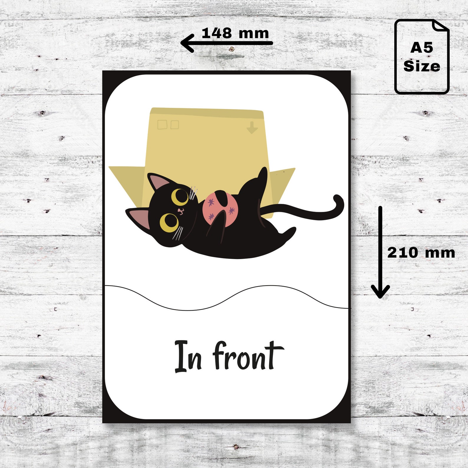 Prepositions Flashcards: Montessori Positional Learning (PDF) - Etsy