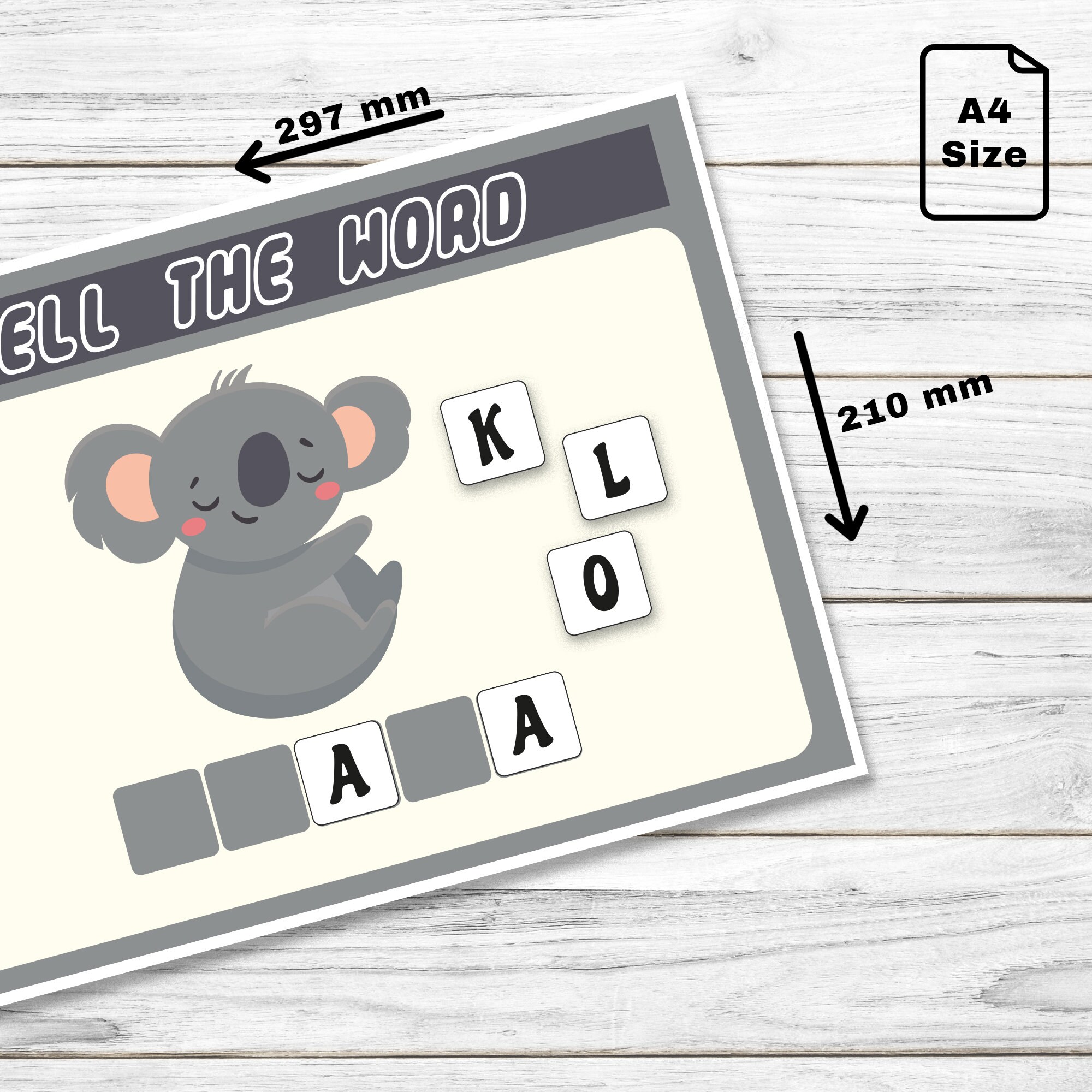 Montessori Printable Moveable Alphabet Flashcards Word Matching A4 ...