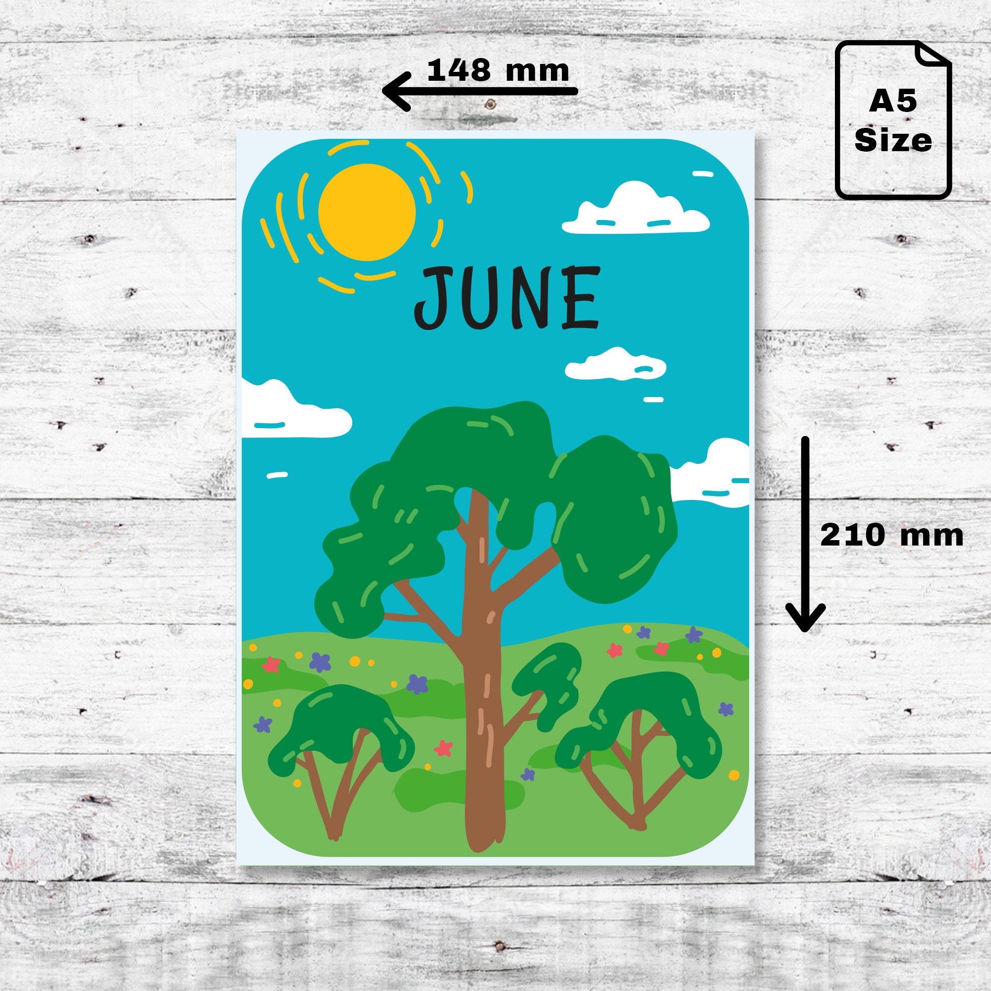 Digital Printable Months Year Seasons Flashcards, Printable Flashcards ...