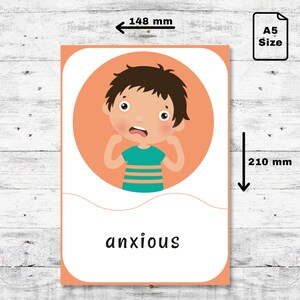 12 PDF Digital Printable Emotion Cards, Feelings & Emotion Cards ...
