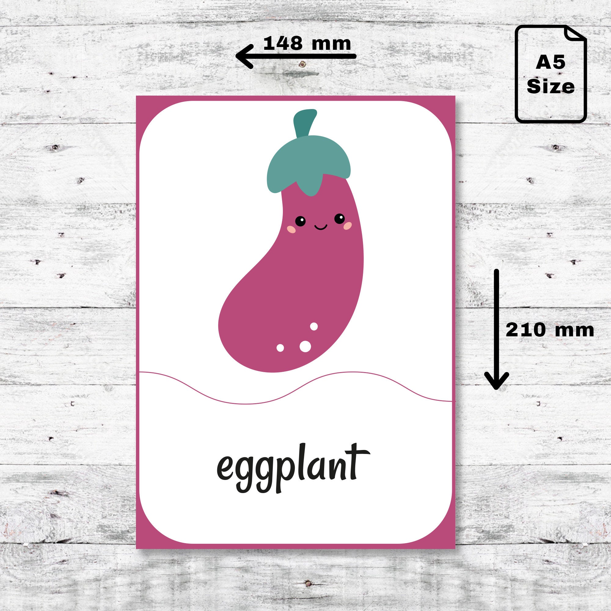 24 PDF Digital Printable Vegetables Cards, Vegetables Flashcards ...