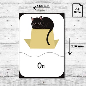 Prepositions Flashcards: Montessori Positional Learning (PDF) - Etsy