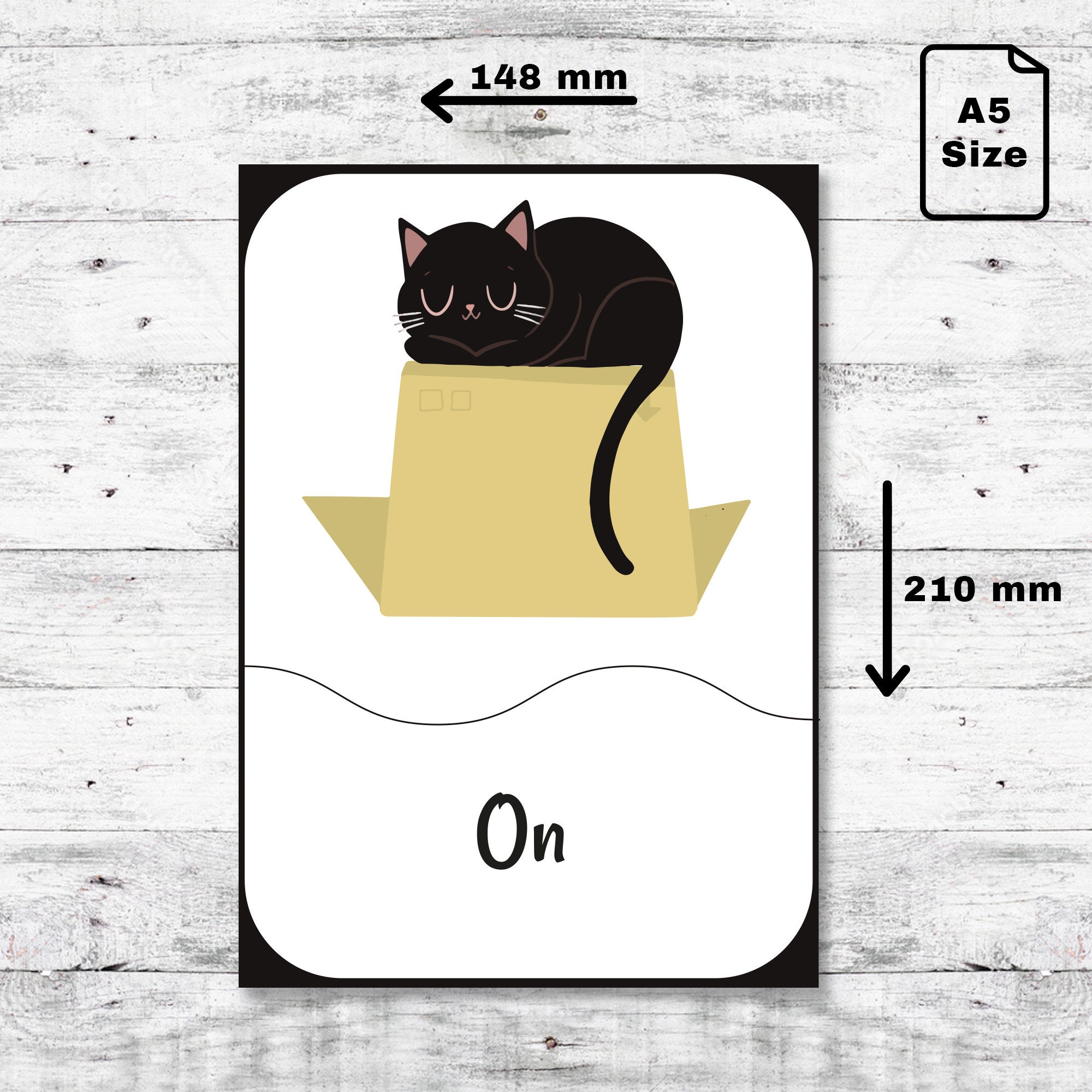 Prepositions Flashcards: Montessori Positional Learning (PDF) - Etsy