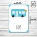 Transportation Cards - Preschool Printable Flash Cards - Transportation ...