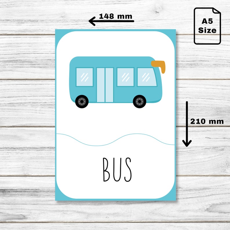 Transportation Cards - Preschool Printable Flash Cards - Transportation ...