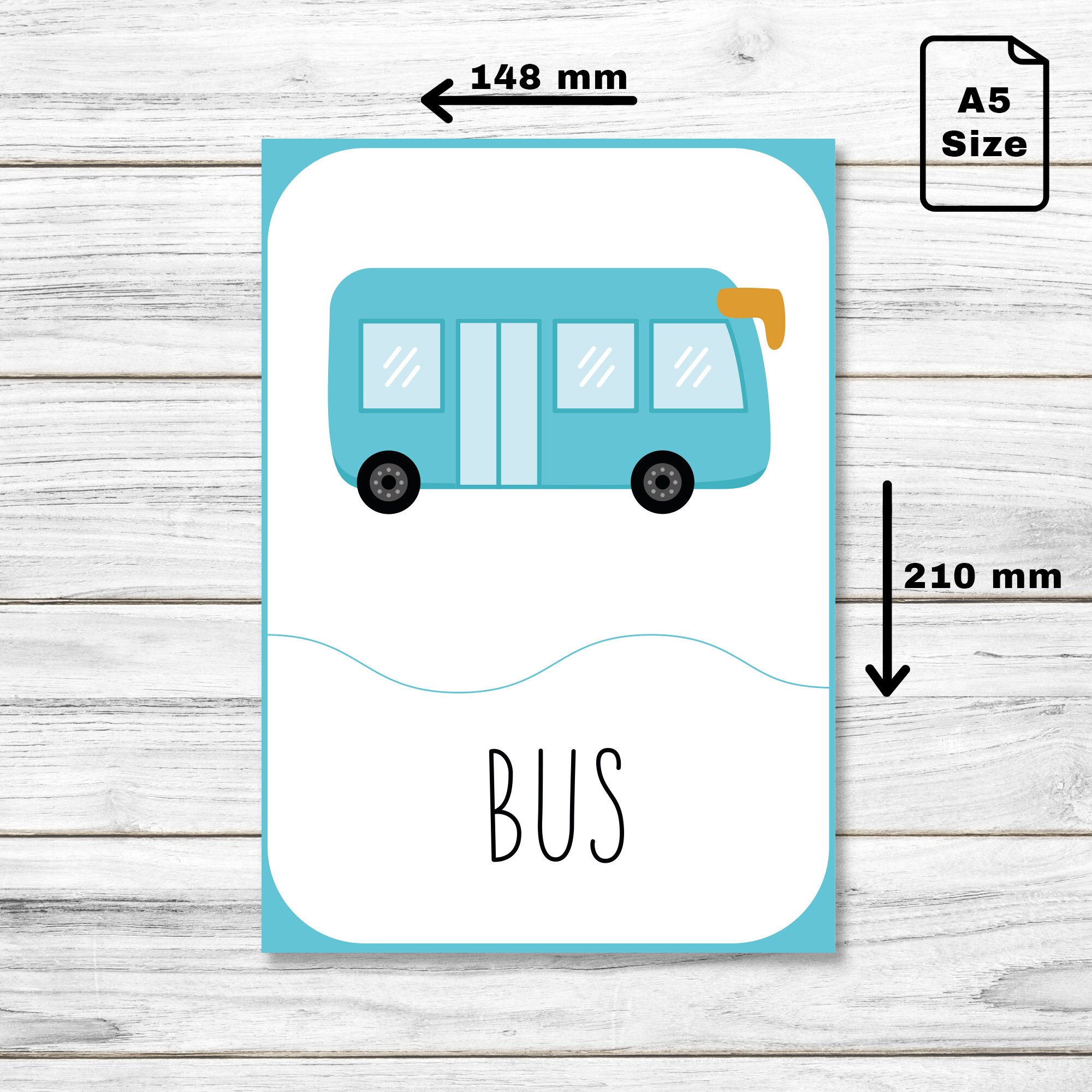 Transportation Cards - Preschool Printable Flash Cards - Transportation ...