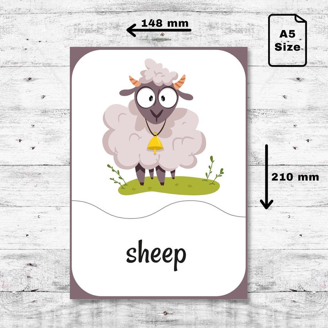 12 Printable Farm Animals Flashcards, PDF Printable Cards, Farm Flash ...