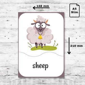 Farm Animals Flashcards: Montessori Learning Cards (PDF Printable) - Etsy
