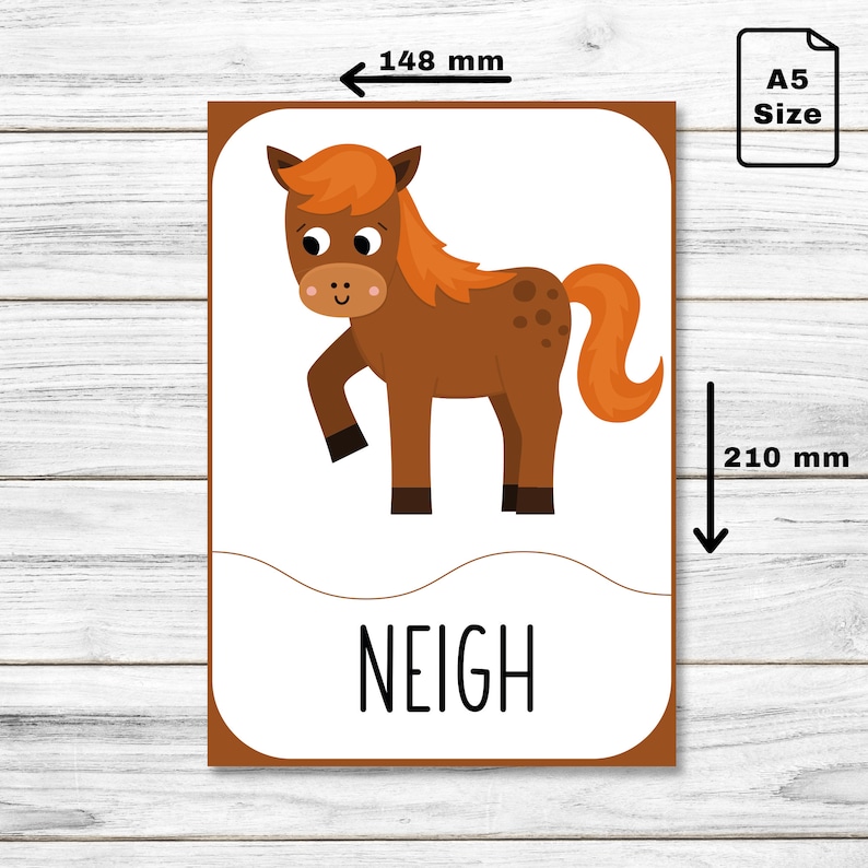 Farm Animal Sounds Printable Flashcards - Farm Animal Noise - Animal ...