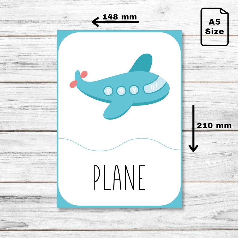 Transportation Cards - Preschool Printable Flash Cards - Transportation ...