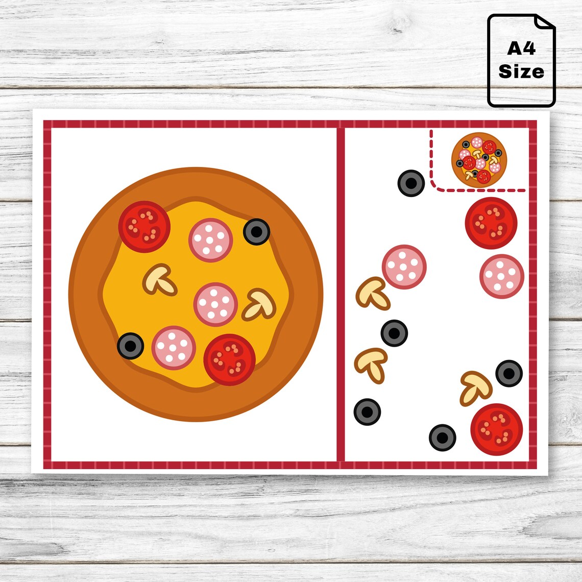 Printable Paper Pizza and Ingredients Activity - Printable Paper ...