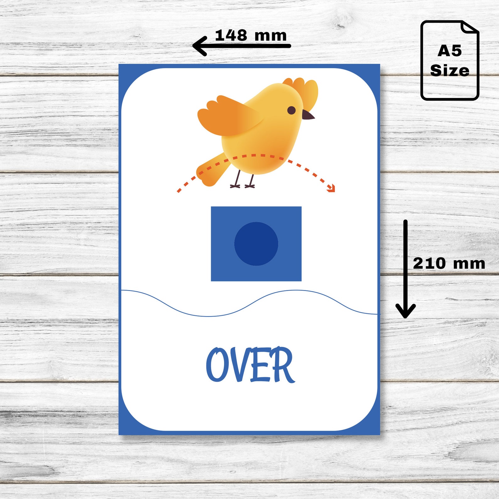 Prepositions Montessori Flashcards: Positional Learning (PDF Printable ...