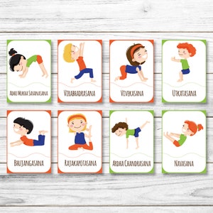 Printable Kids Exercise Cards, Digital Active Kid Card Set, Set of 16 ...