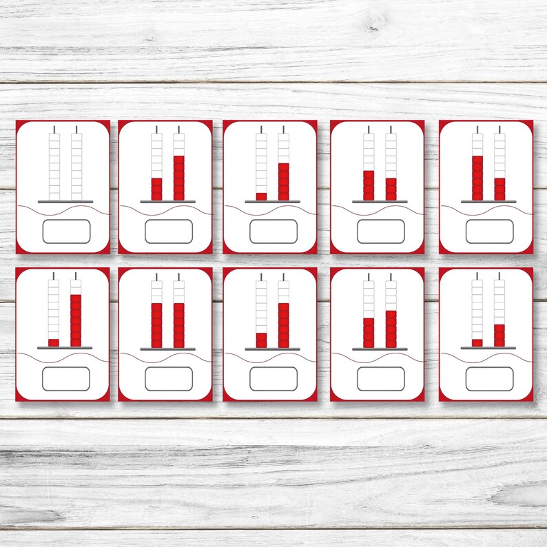 Abacus Counting Numbers Flash Cards - Abacus Printable Flashcards ...