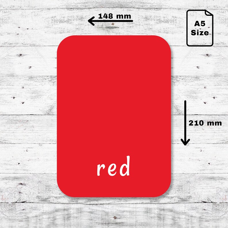 Color Flashcards: Montessori Homeschool Printable (PDF) - Etsy