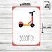 Transportation Cards - Preschool Printable Flash Cards - Transportation ...