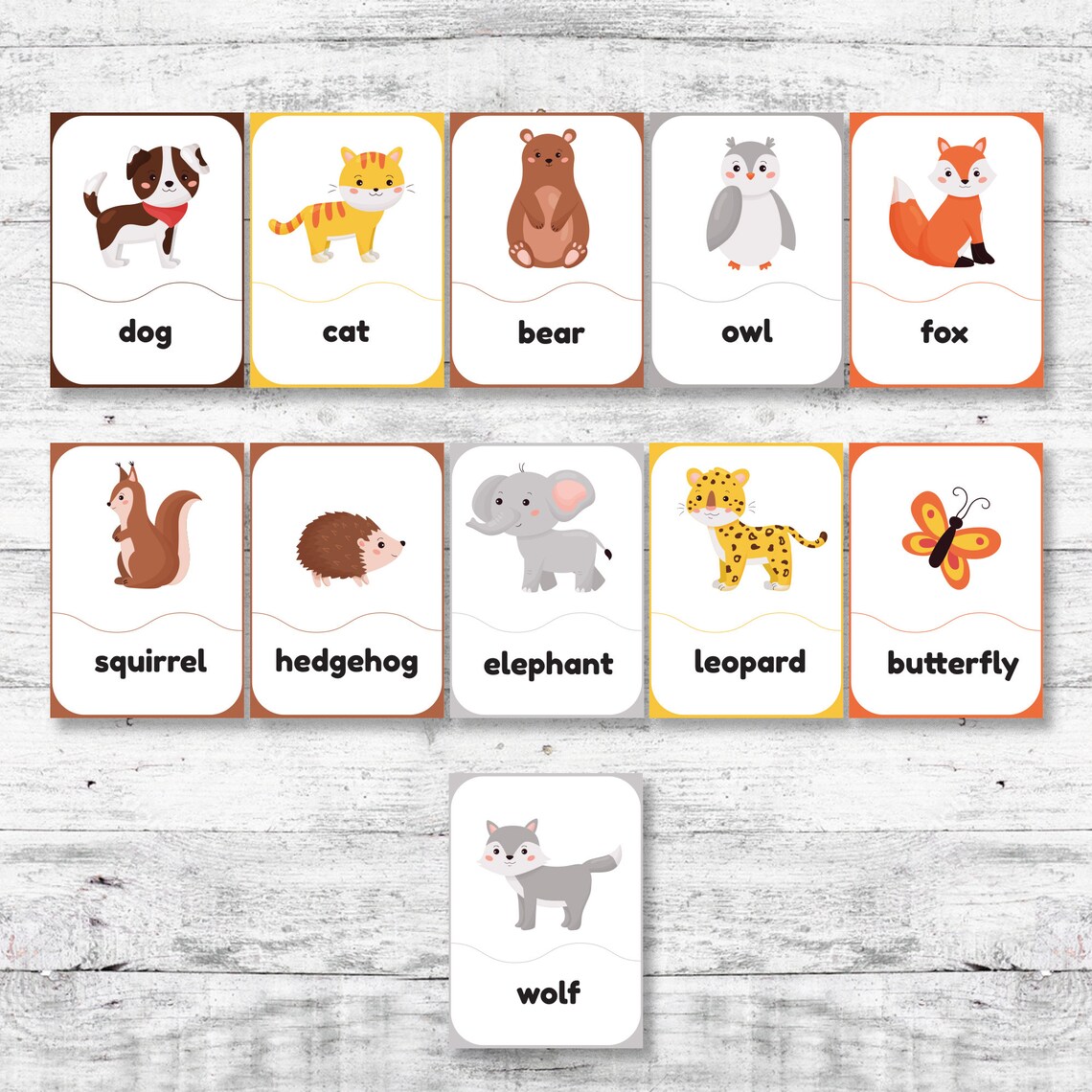 Animal Flash Cards for Children - Montessori Animal Flash Cards ...