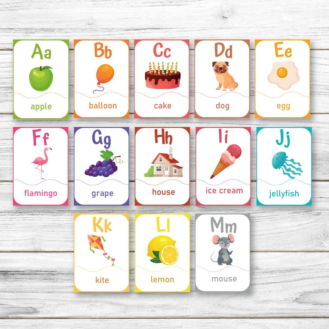 PDF Alphabet Printable Flashcard - Alphabet Printable - ABC Flashcard ...