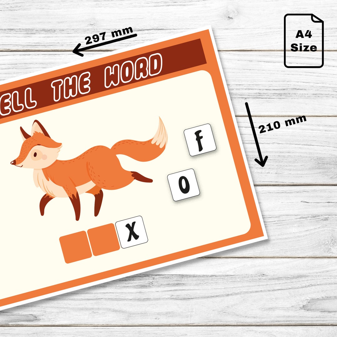 Montessori Printable Moveable Alphabet Flashcards Word Matching A4 ...