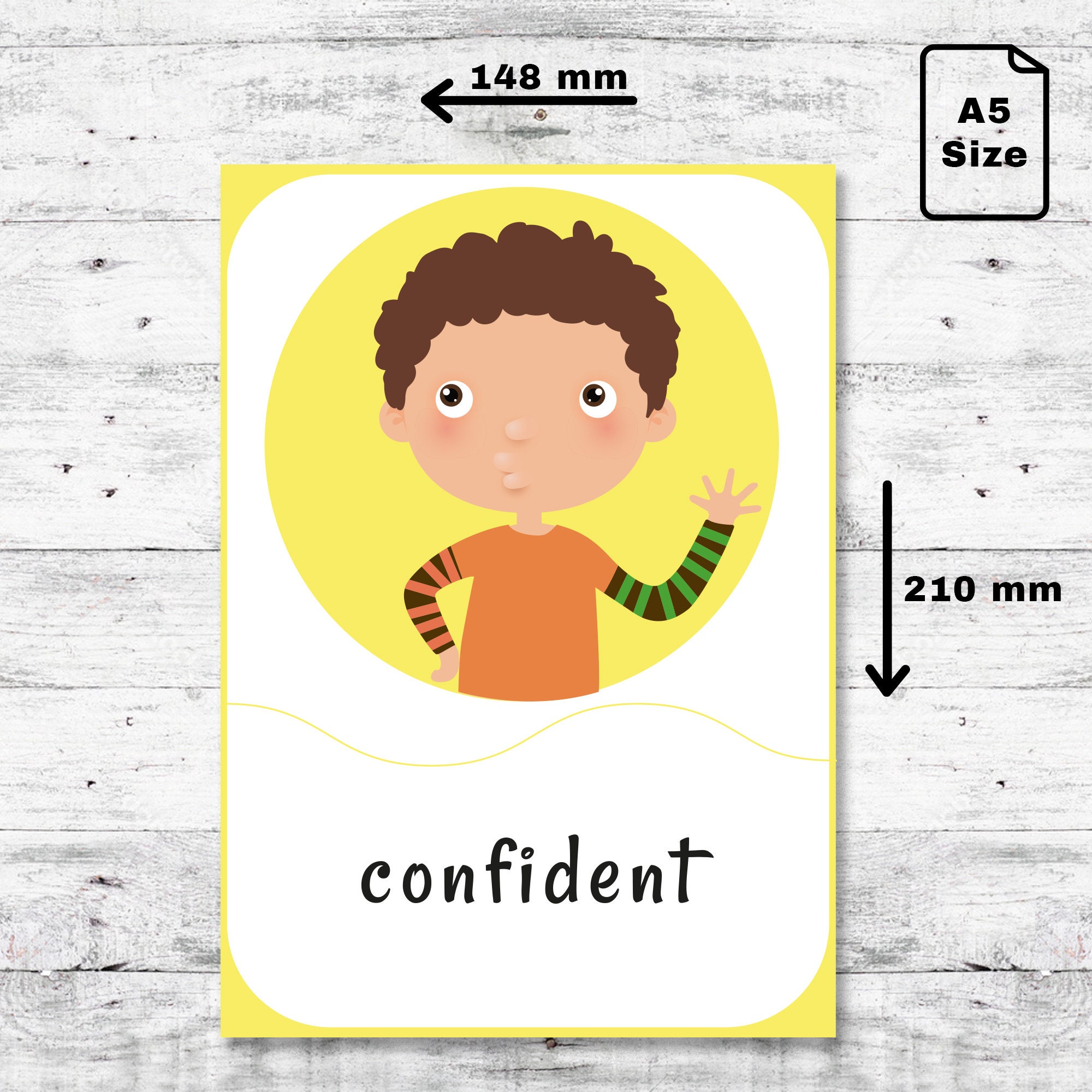 12 PDF Digital Printable Emotion Cards, Feelings & Emotion Cards ...